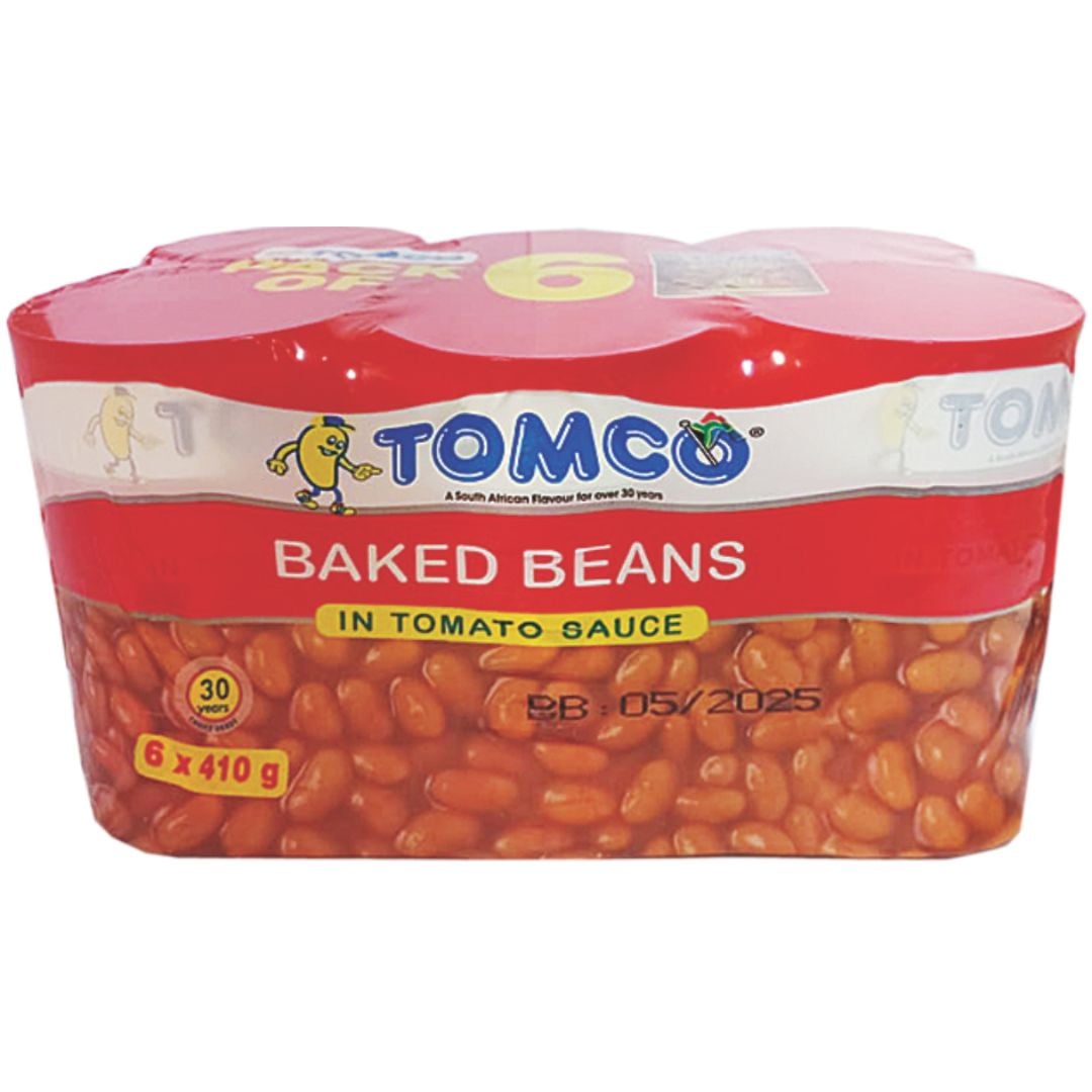 Tomco Baked Beans In Tomato Sauce 6x410g – Superb Hyper