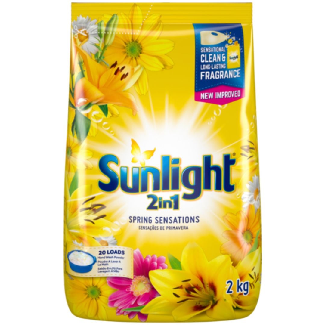 Sunlight 2-in-1 Spring Sensations Hand Washing Powder 2kg - Superb Hyper