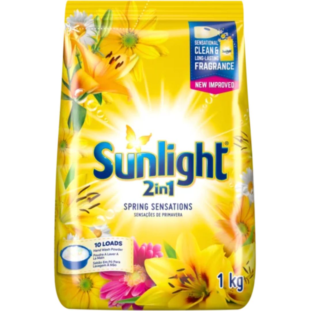 Sunlight 2-in-1 Summer Sensations Hand Washing Powder 1kg - Superb Hyper