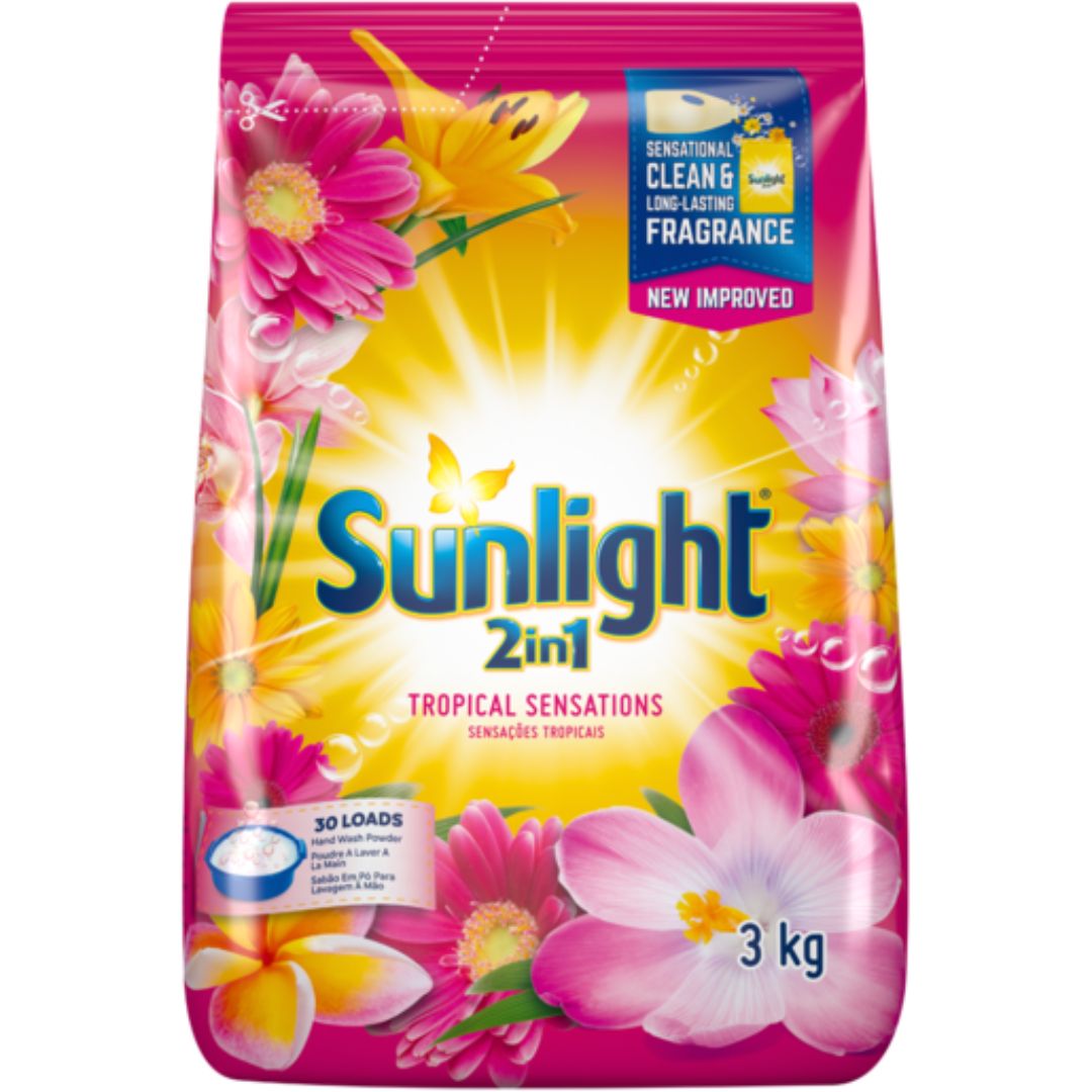 Sunlight 2-in-1 Tropical Sensations Hand Washing Powder 3kg - Superb Hyper