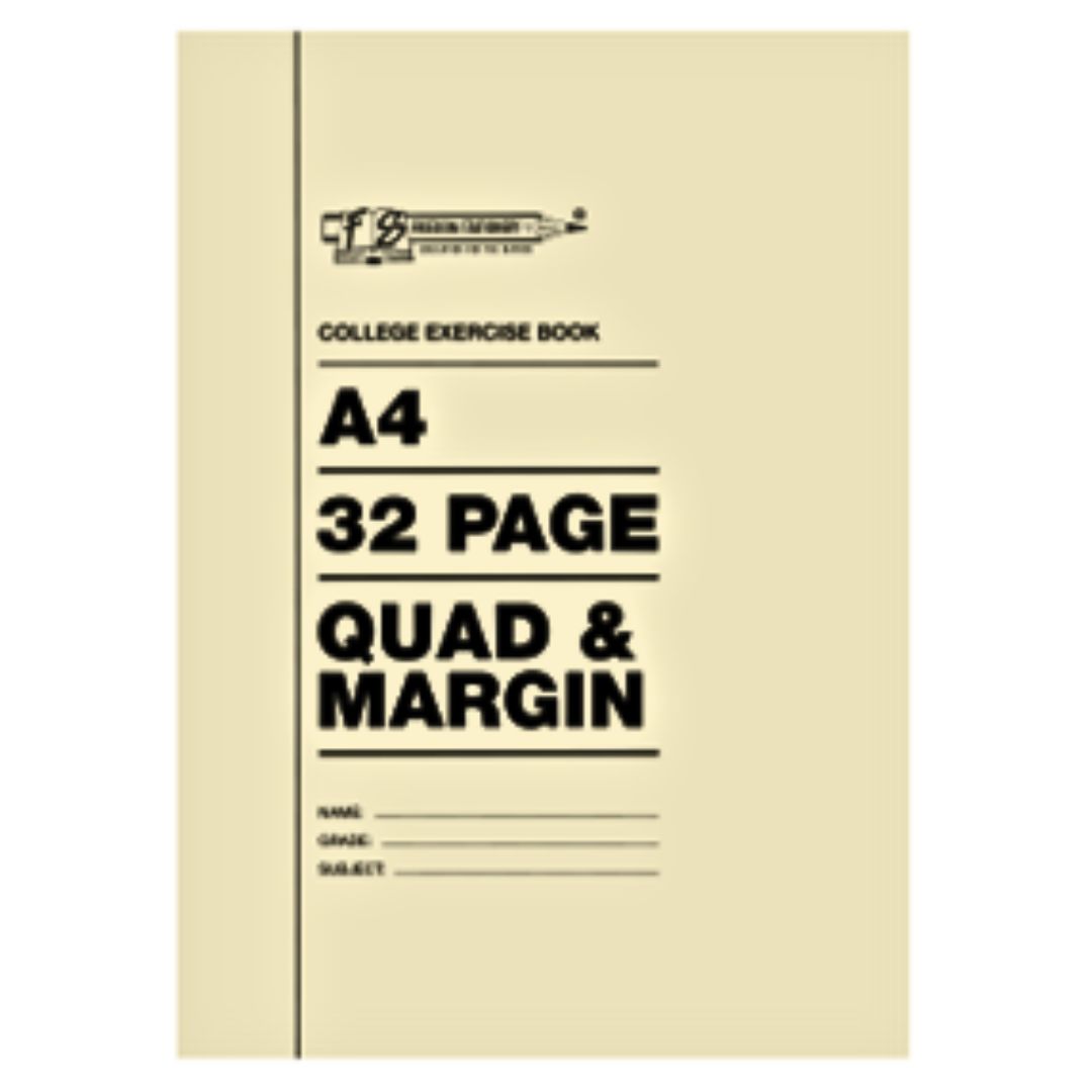 Freedom College Exercise Book A4 32 Page Quad And Margin – Superb Hyper