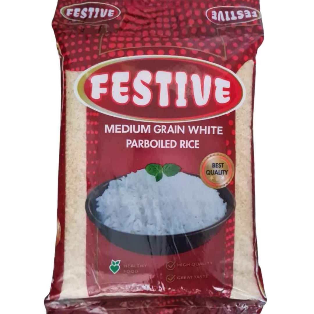 Festive Medium Grain White Parboiled Rice 10kg - Superb Hyper