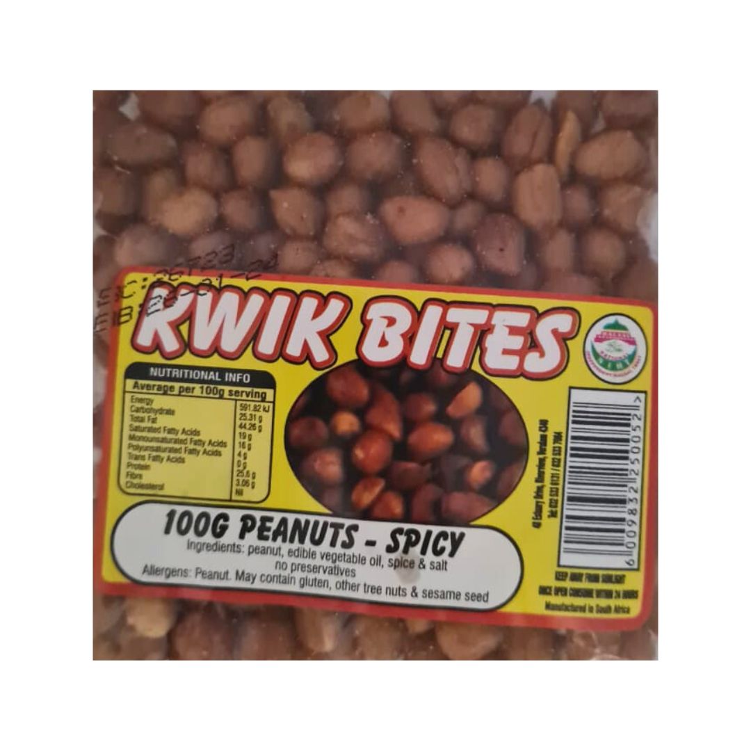 Kwik Bites Spicy Peanuts 100gr - Superb Hyper