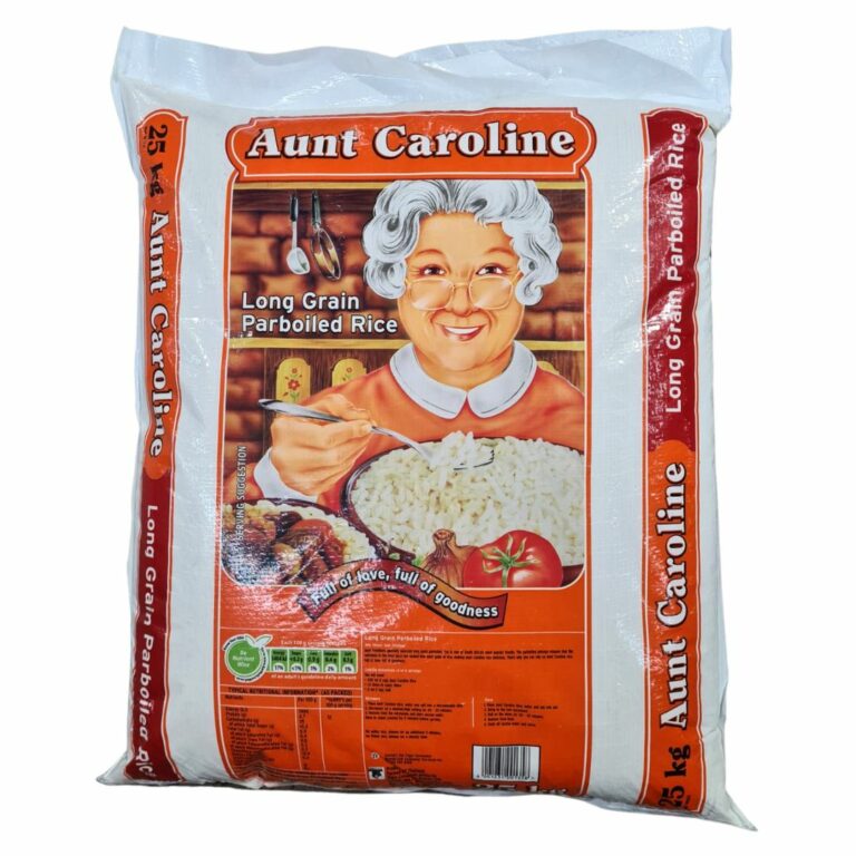 Aunt Caroline Long Grain Parboiled Rice 25kg – Superb Hyper