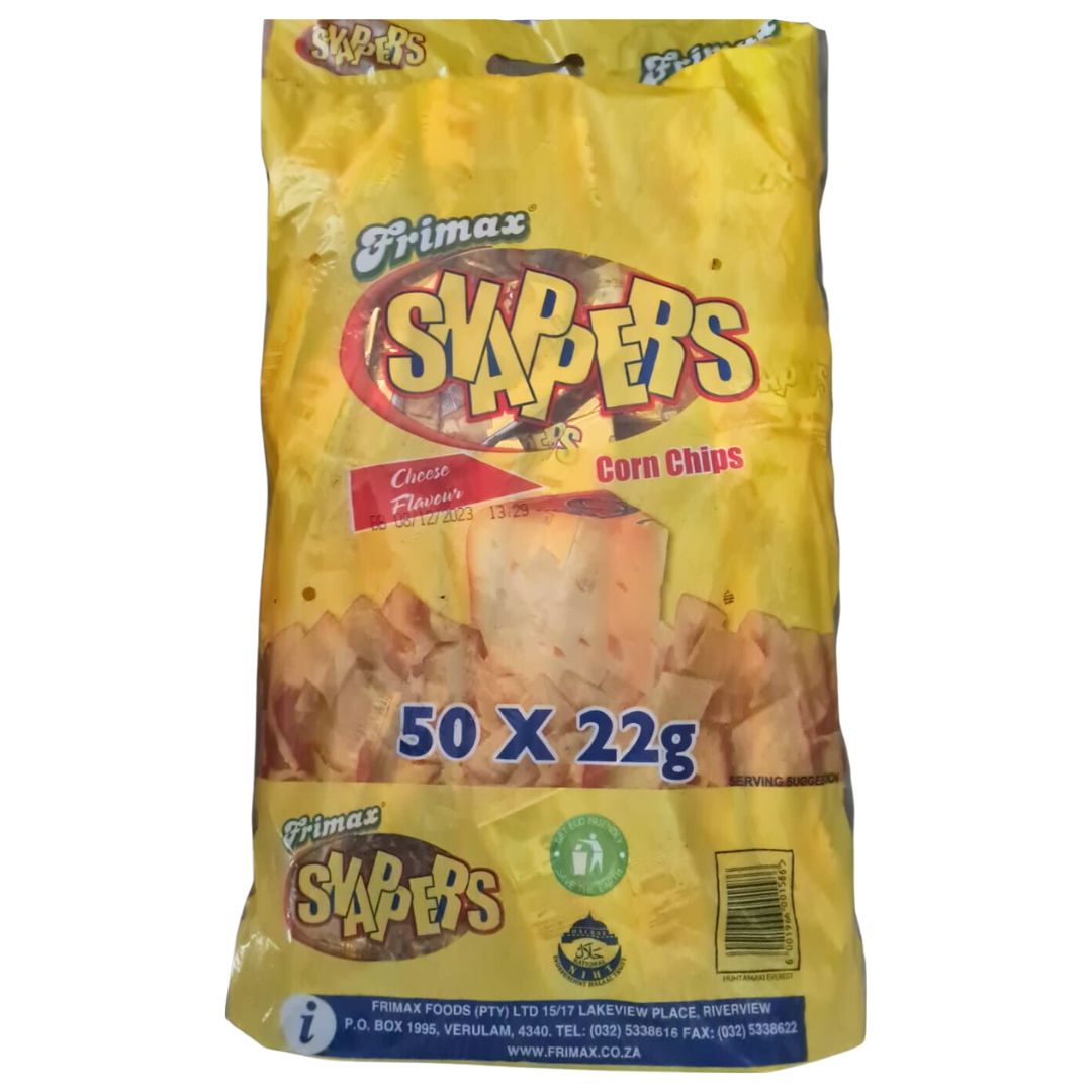 Frimax Snappers Cheese Flavour Corn Chips 50x22gr - Superb Hyper