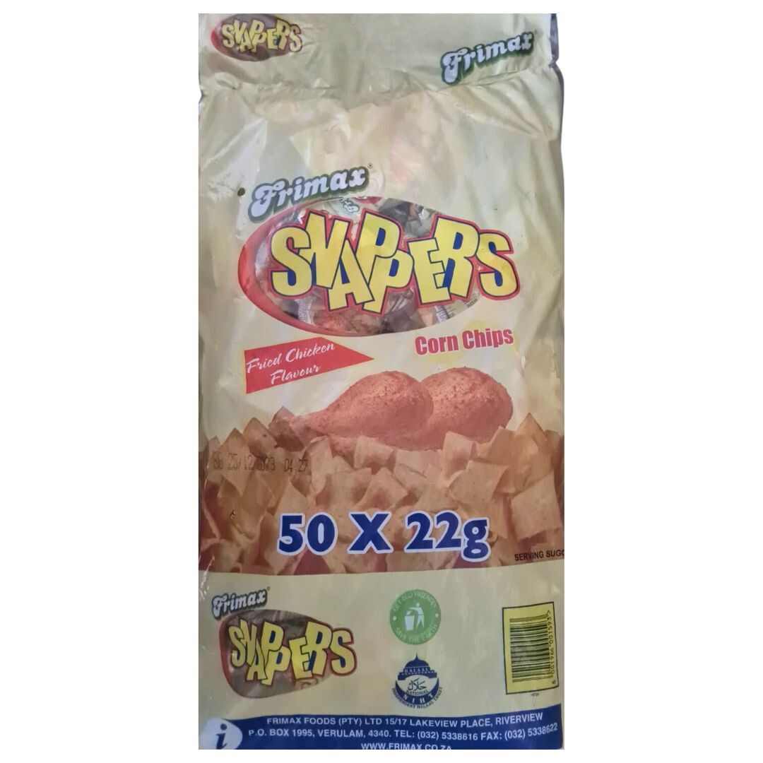 Frimax Snappers Fried Chicken Flavour Corn Chips 50x22gr - Superb Hyper