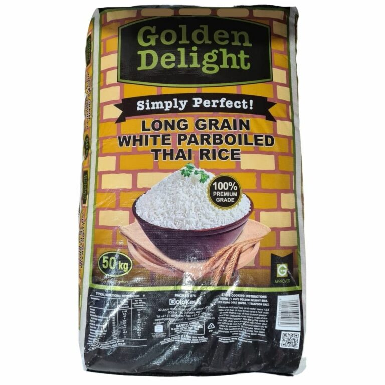 Golden Delight Long Grain White Parboiled Thai Rice Brown Bag 50kg ...