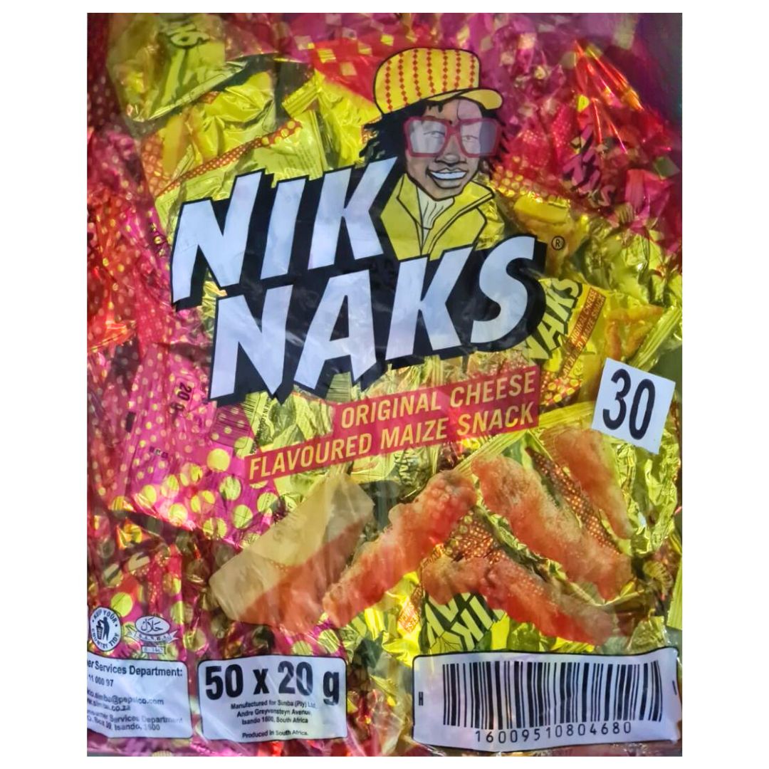 Simba Nik Naks Original Cheese Flavoured Maize Snack 50X20gr - Superb Hyper