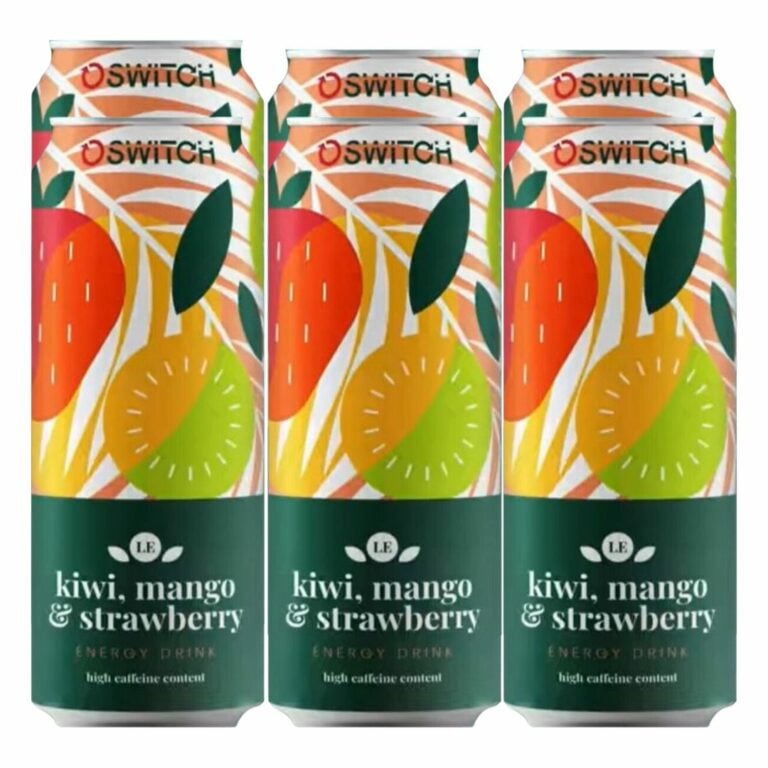 Switch Energy Drink Kiwi Mango Strawberry Flavour 6x500ml – Superb Hyper
