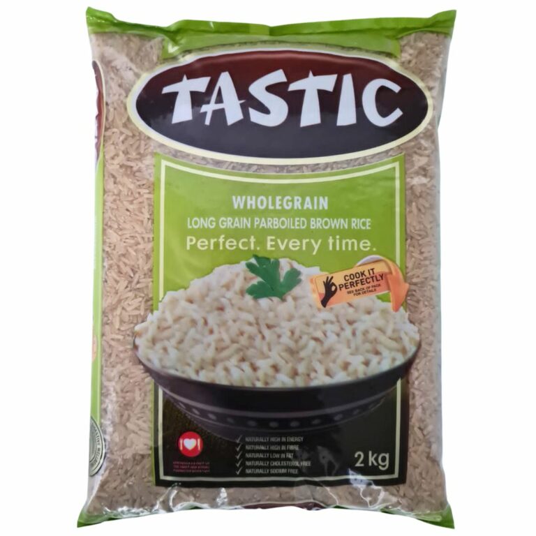 Tastic Wholegrain Long Grain Parboiled Brown Rice 2kg – Superb Hyper