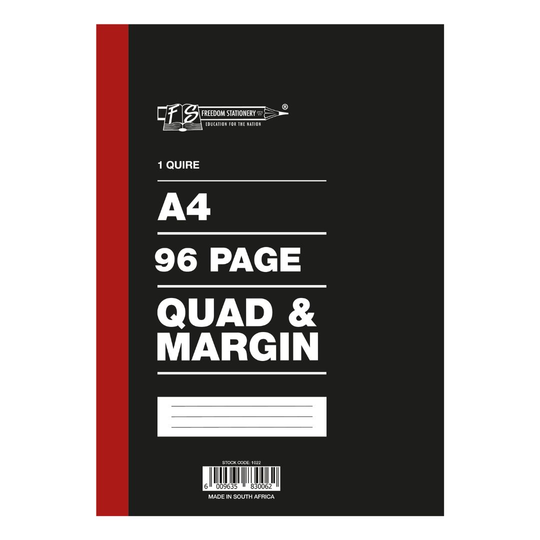 Freedom A4 1 Quire 96 Page Book Quad And Margin - Superb Hyper