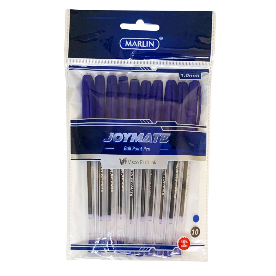 Marlin Joymate Ball Point Pens Blue 10’s – Superb Hyper