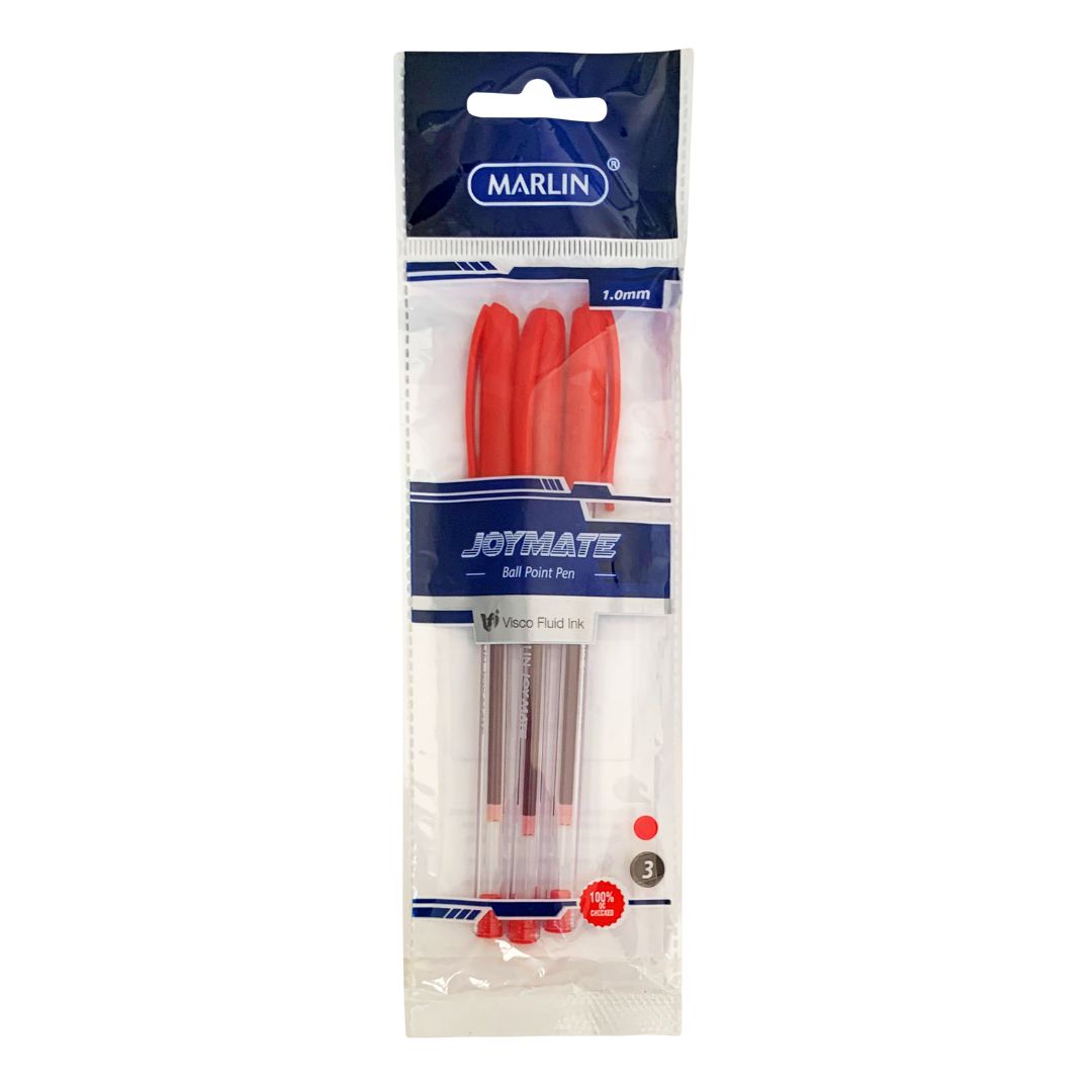 Marlin Joymate Ball Point Pens Red 3s - Superb Hyper