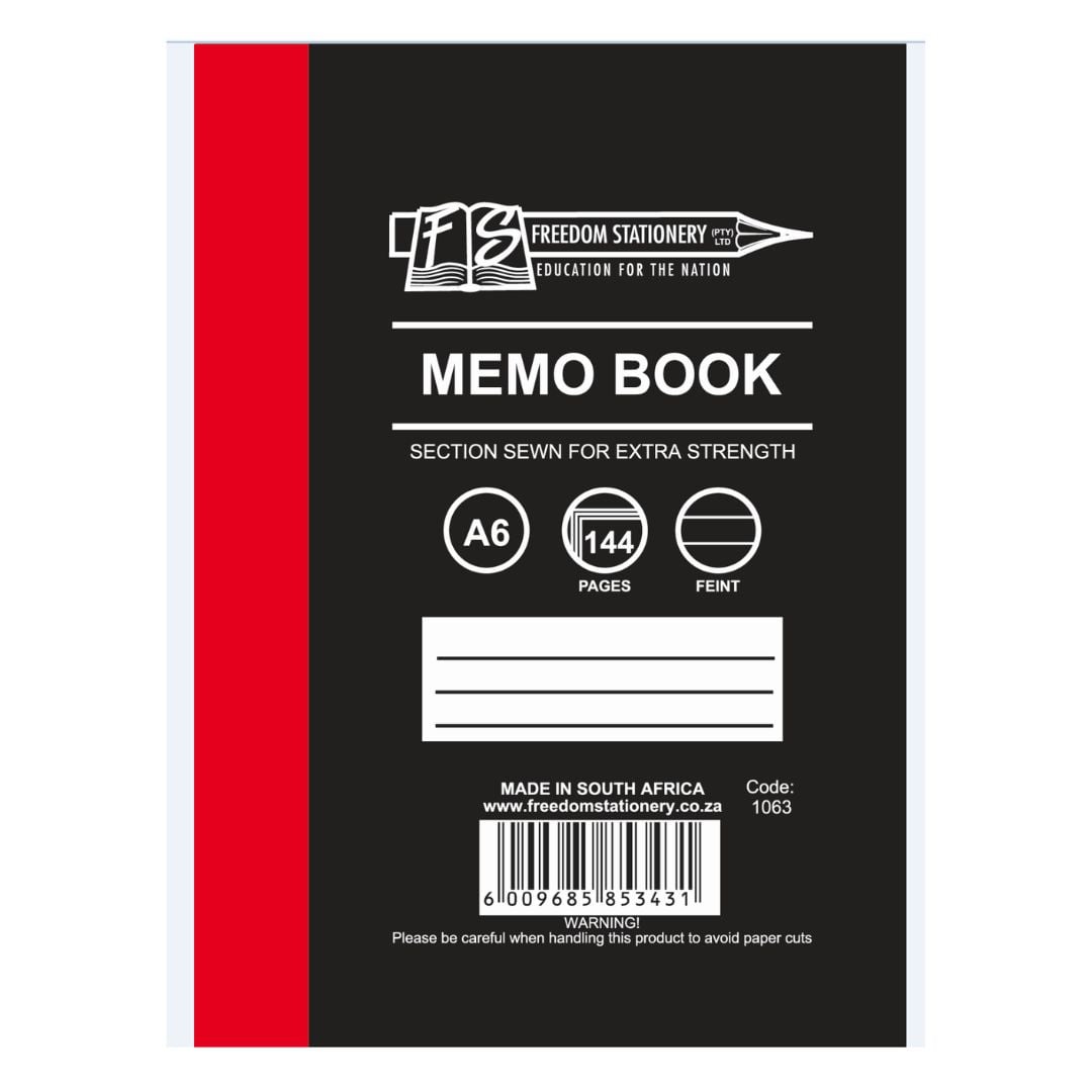 Freedom A6 Memo Book 144 Pages - Superb Hyper