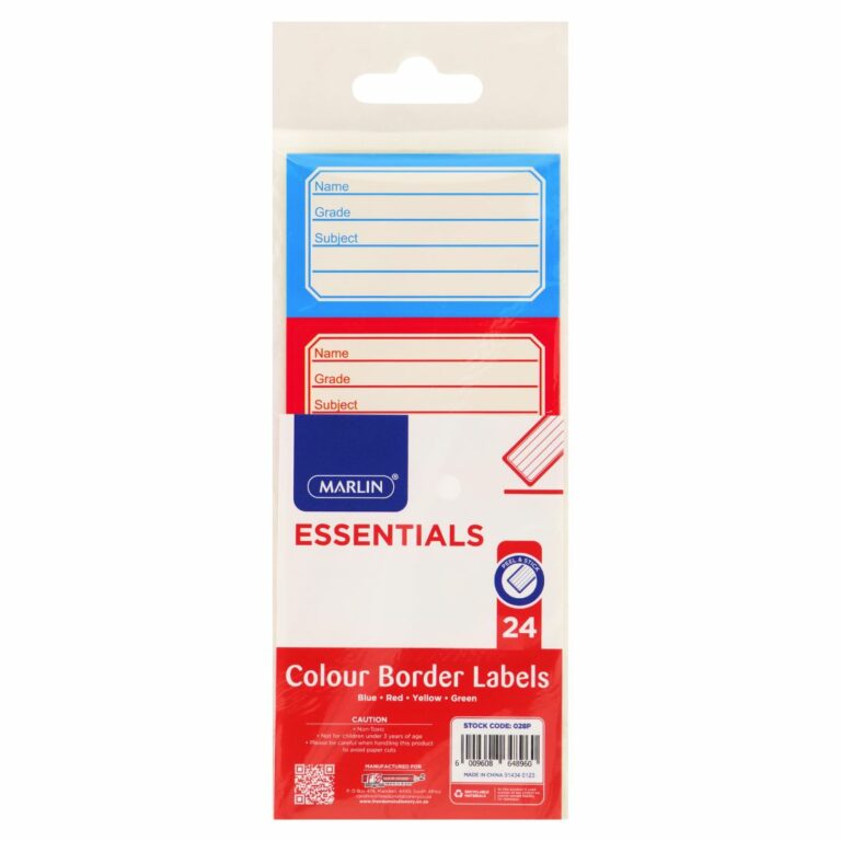 Marlin Essentials Colour Border Labels 24s – Superb Hyper