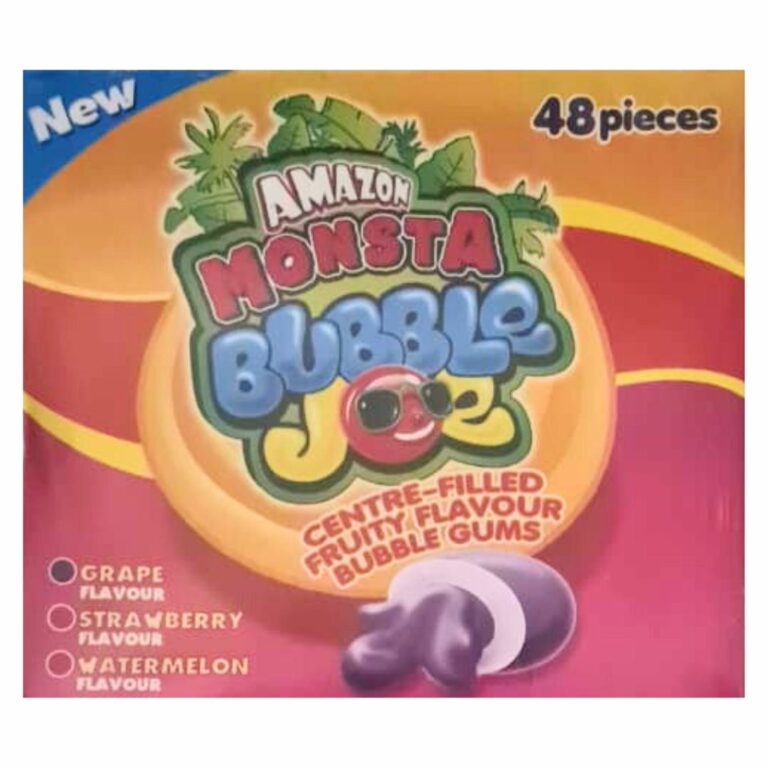 Amazon Monsta Joe Fruity Flavour Bubble Gum 48s – Superb Hyper