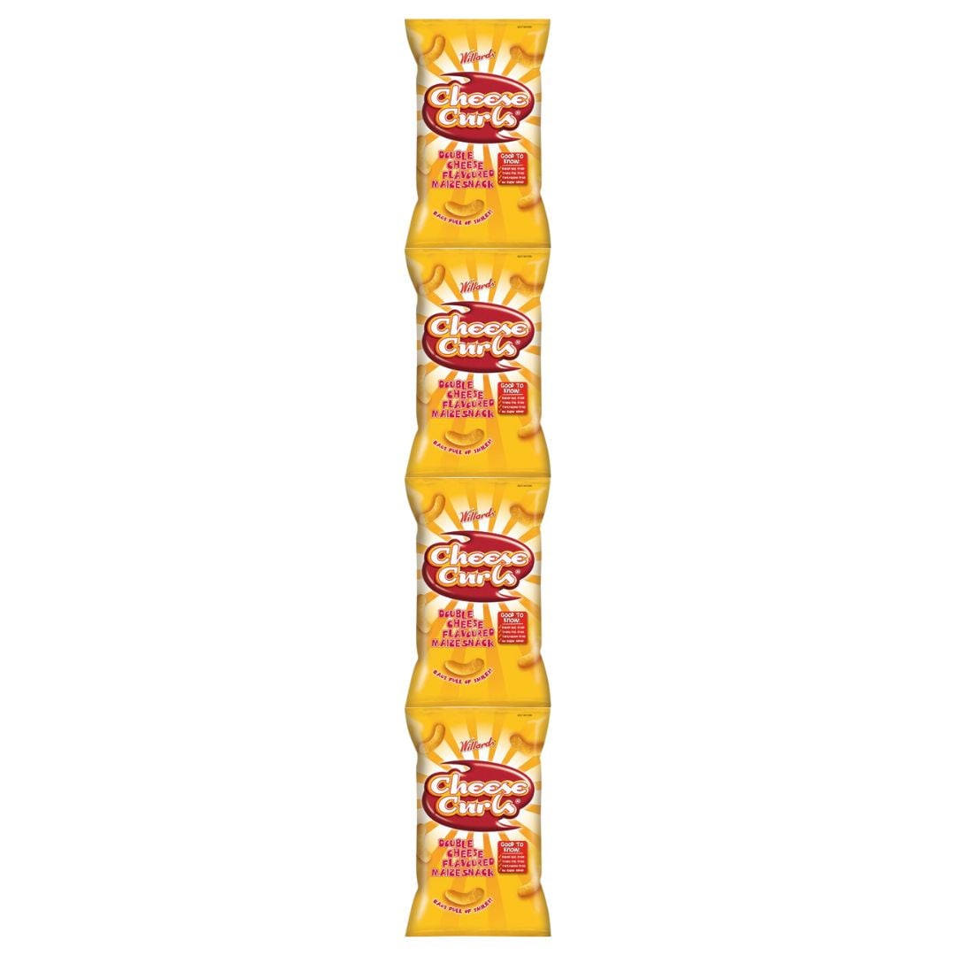 Willards Cheese Curls Maize Snack 4x14gr – Superb Hyper