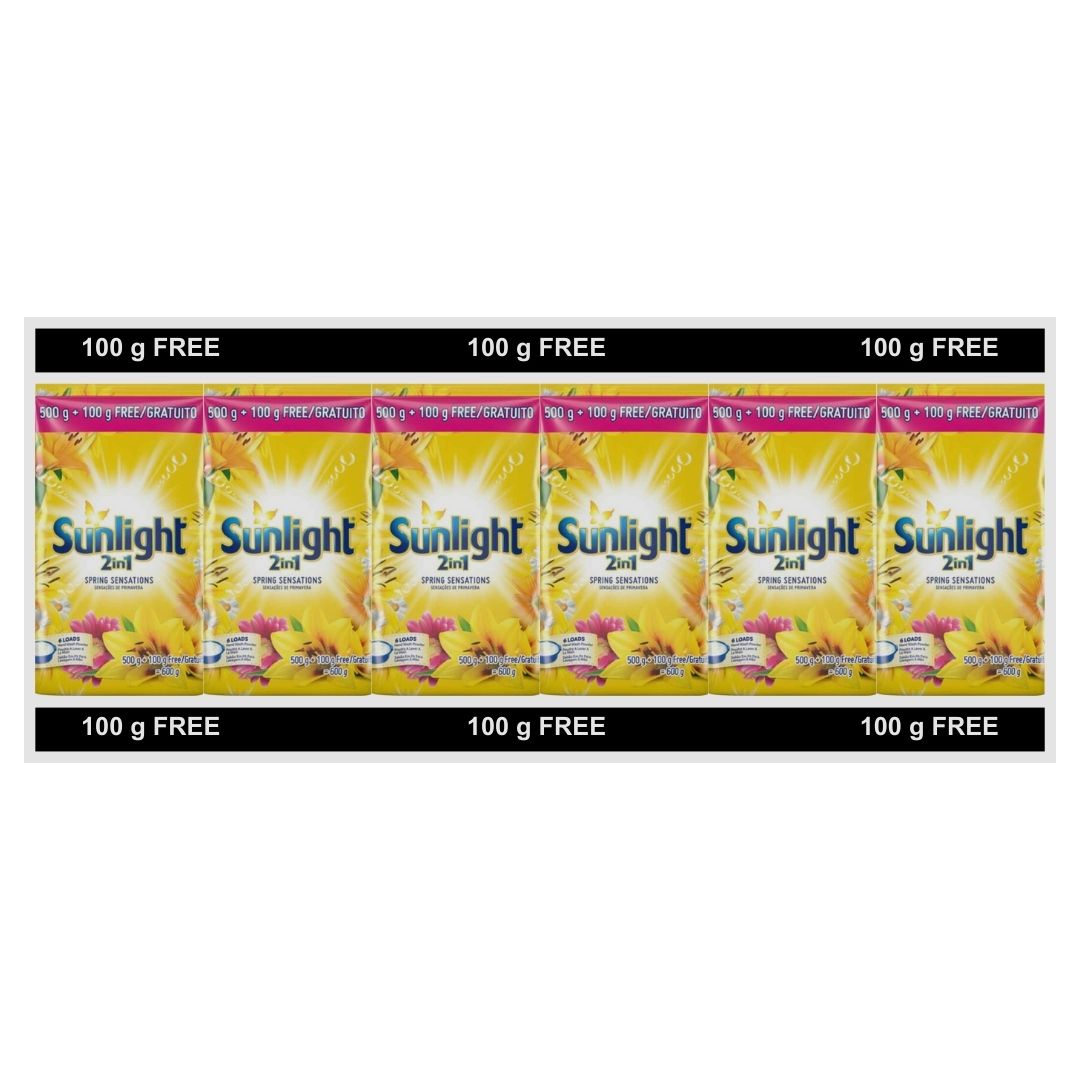 Sunlight 2 In 1 Spring Sensation Hand Washing Powder 6x500gr – Superb Hyper