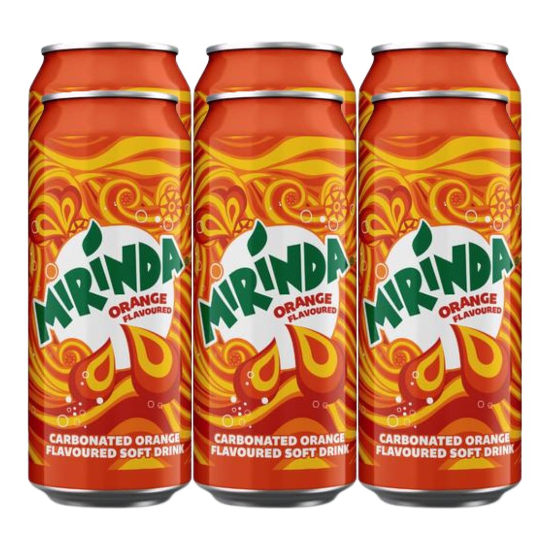 Mirinda Orange Flavoured Soft Drink Can 6x300ml - Superb Hyper