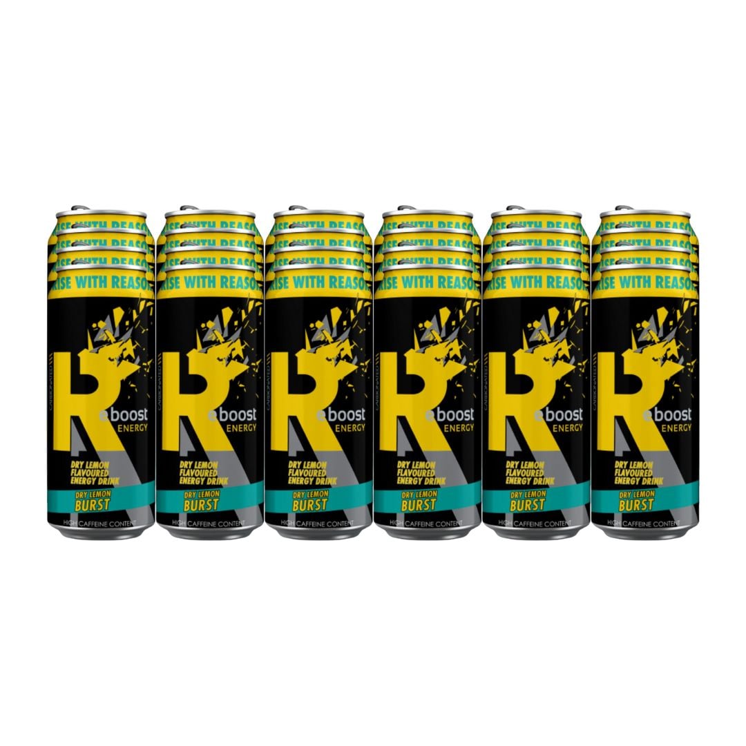 Reboost Dry Lemon Flavoured Energy Drink 24x500ml - Superb Hyper