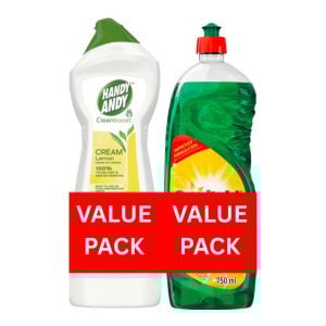 Handy Andy Multipurpose Cleaning Cream Bottle Lemon + Sunlight Lemon ...